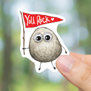 Durable, vinyl, die-cut, You Rock Sticker – Ollie's